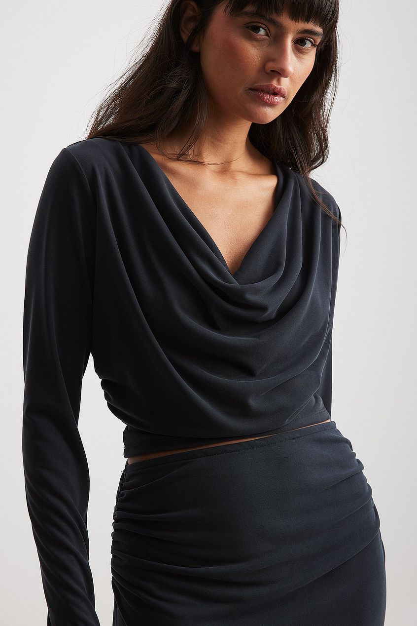 Long Sleeve Off Shoulder Jersey Top – DEXISTREND