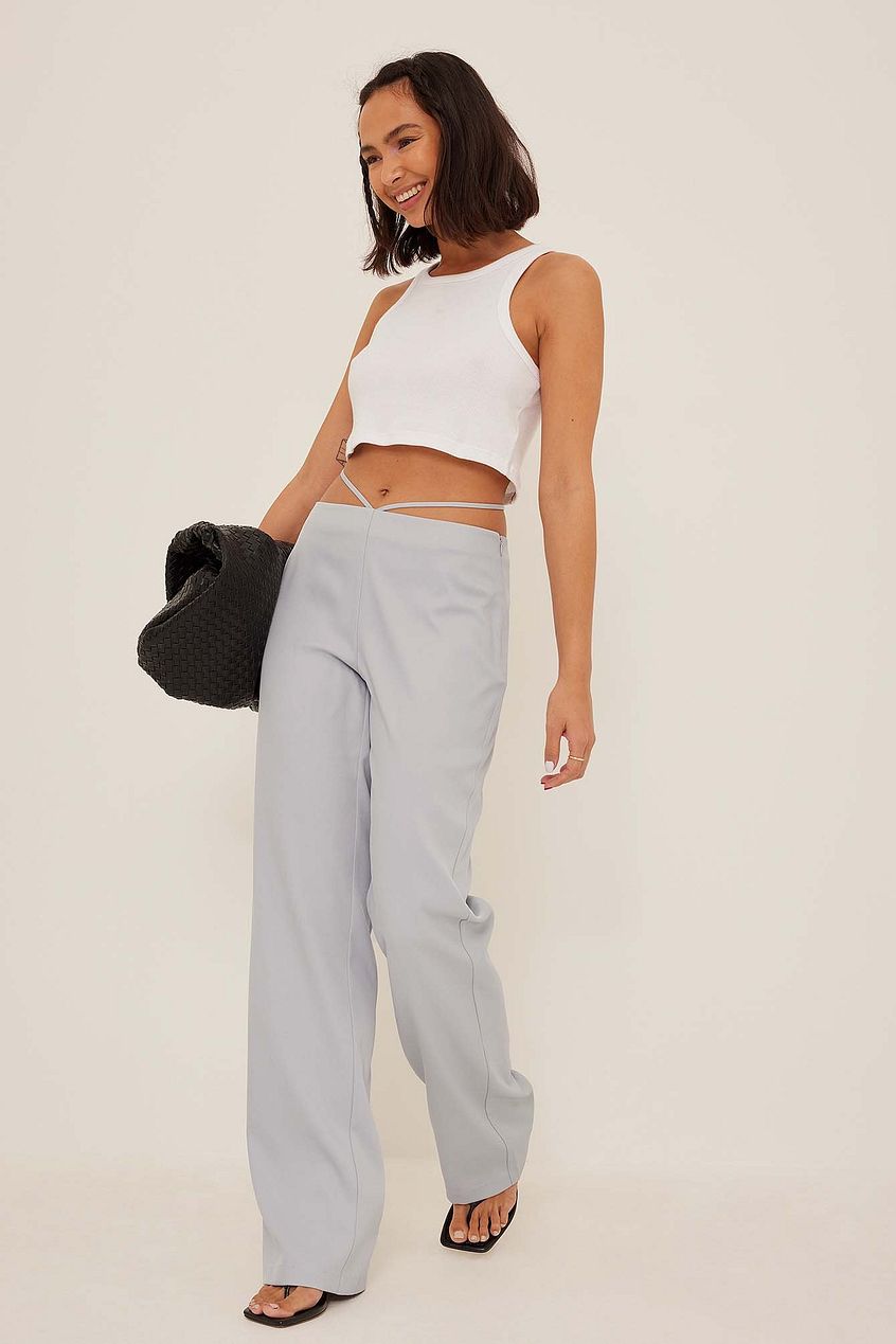 Recycled Tied Waist Pants – DEXISTREND